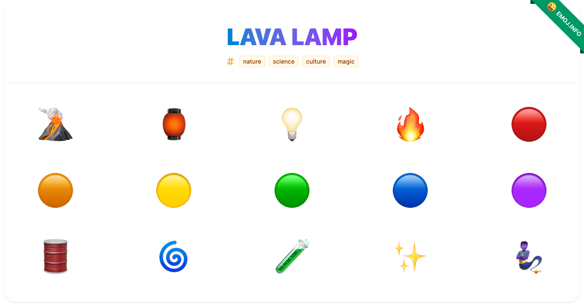 Lava Lamp Emojis 🌋 🏮 💡 | Meaning, Copy & Paste