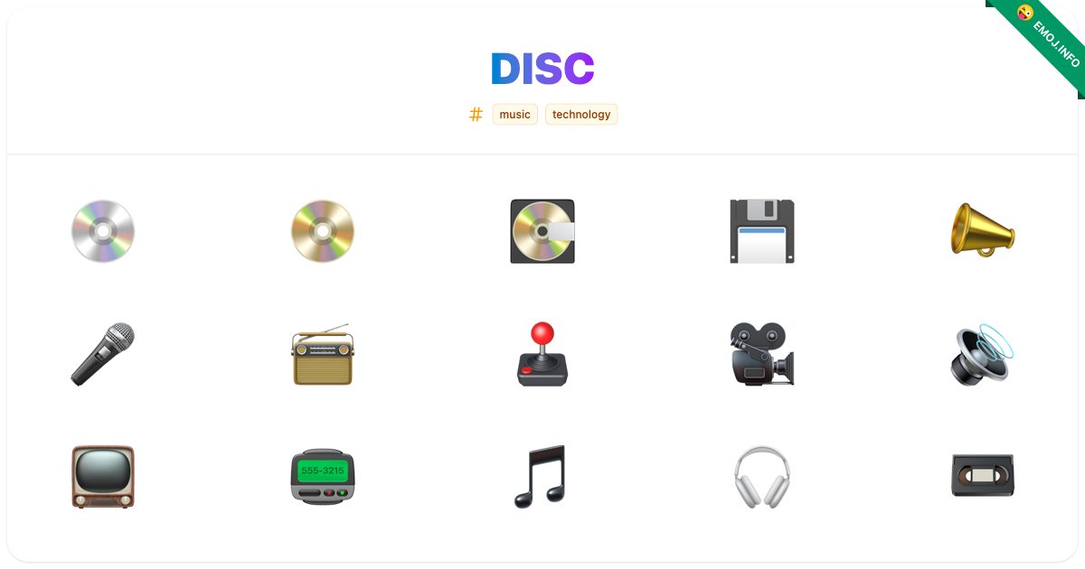Disc Emojis 💿 📀 💽 | Meaning, Copy & Paste