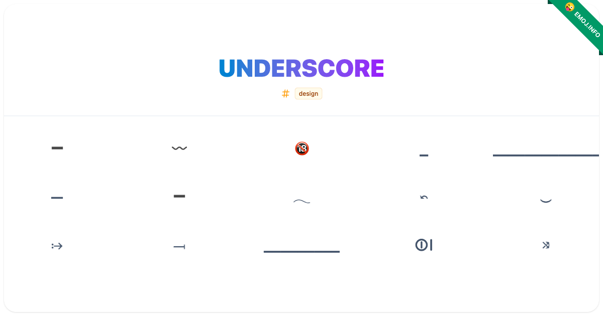 Underscore Emojis 〰️ 🔞 | Meaning, Copy & Paste