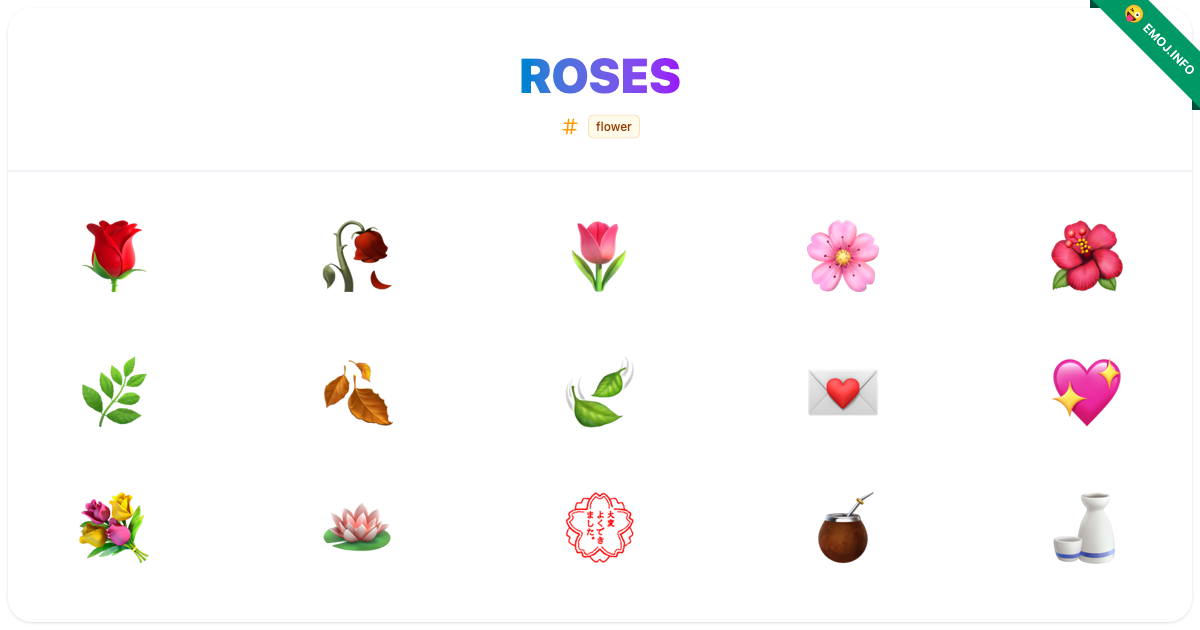 Roses Emojis 🌹 🥀 🌷 | Meaning, Copy & Paste