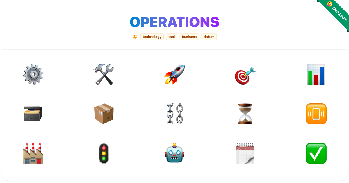 Operations Emojis ⚙️ 🛠️ 🚀 | Meaning, Copy & Paste