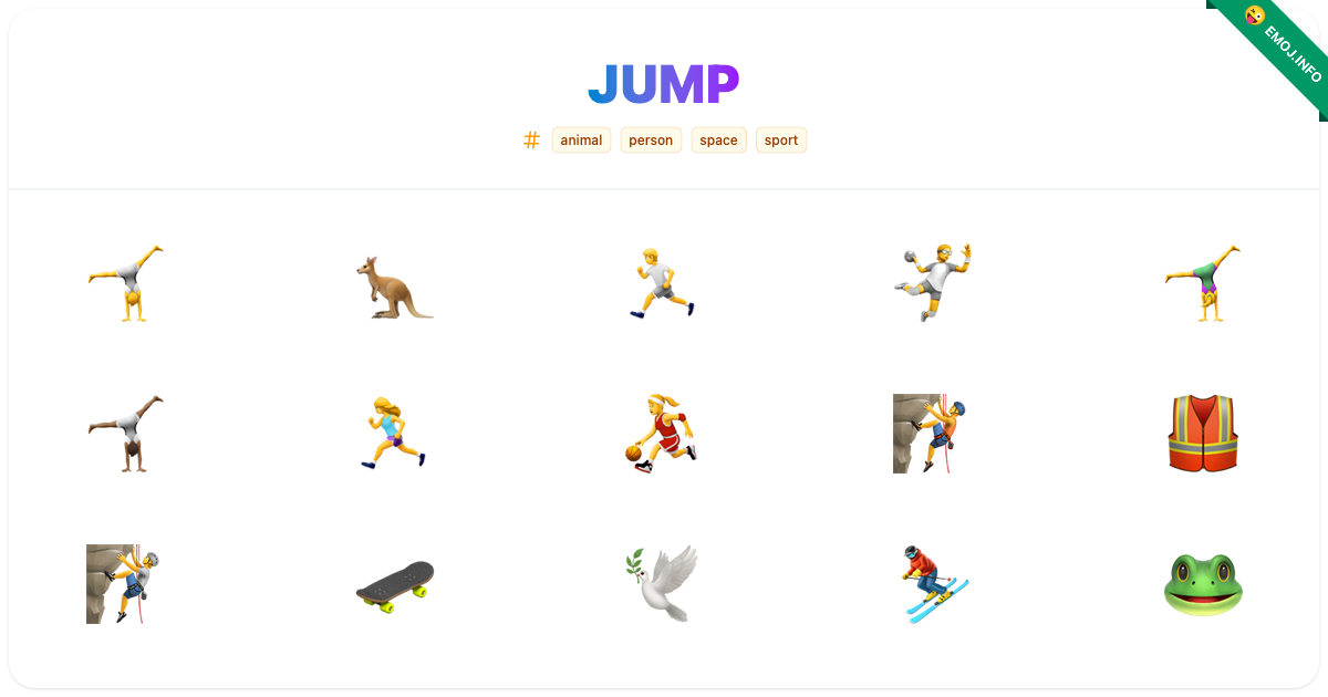 Jump Emojis 🤸 🦘 🏃 | Meaning, Copy & Paste