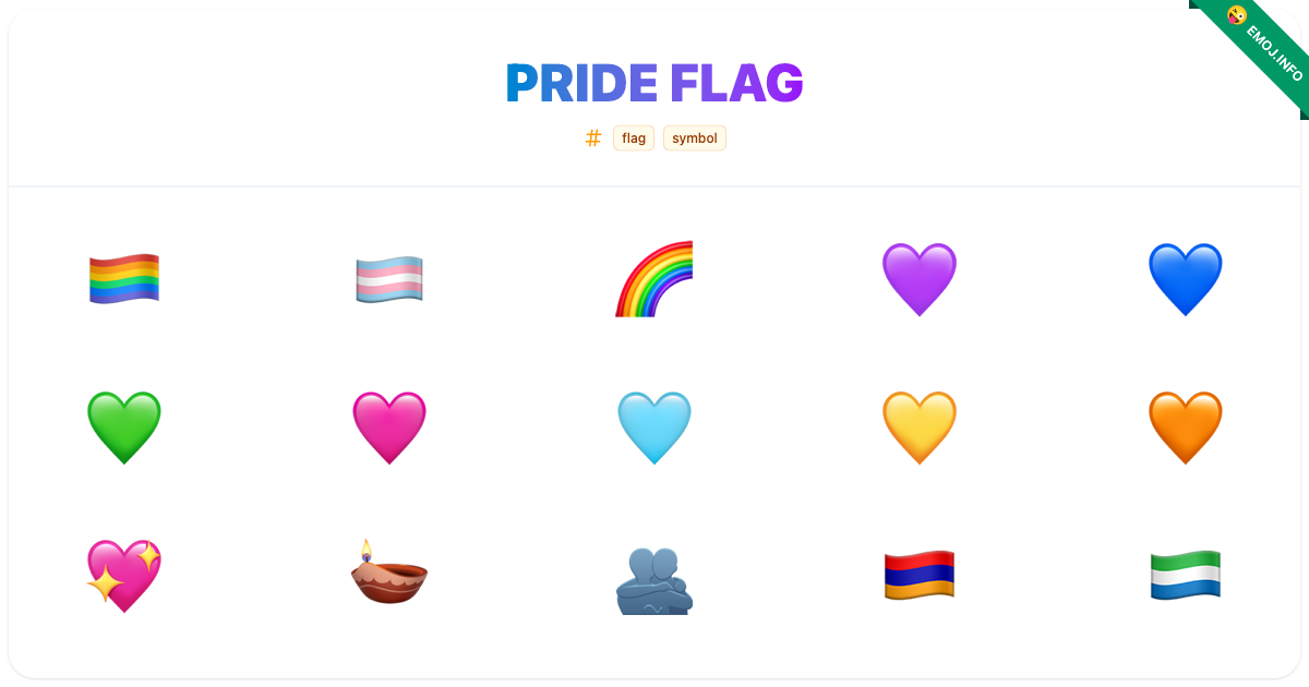 Pride Flag Emojis 🏳️‍🌈 🏳️‍⚧️ 🌈 | Meaning, Copy & Paste