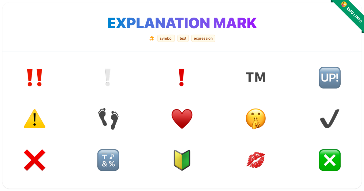 Explanation Mark Emojis ‼️ | Meaning, Copy & Paste