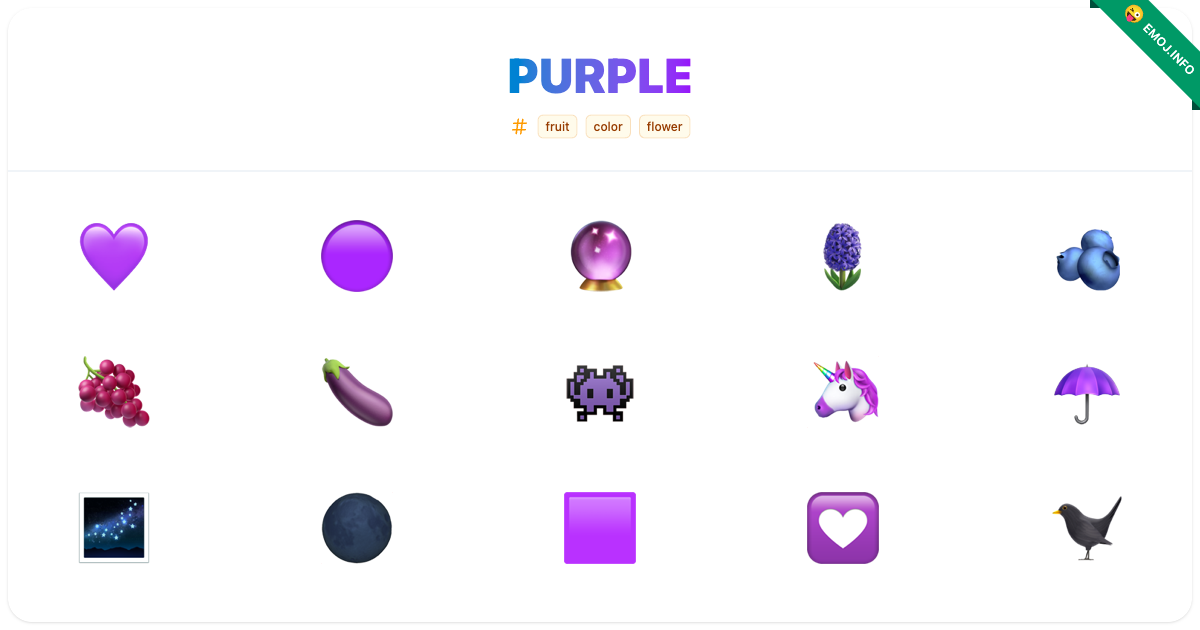 Purple Emojis 🟪 🟣 💟 | Meaning, Copy & Paste