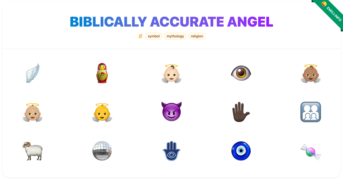 Biblically Accurate Angel Emojis 🪽 🪆 👼🏻 | Meaning, Copy & Paste