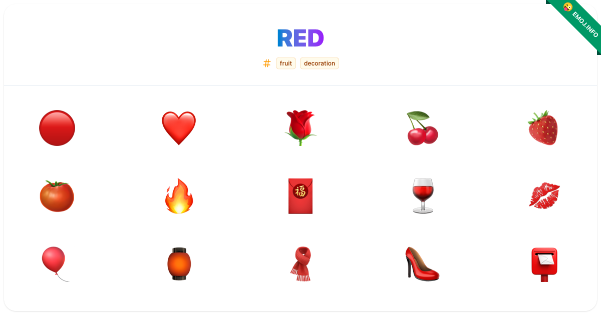 Red Emojis 🟥 🔴 🔺 | Meaning, Copy & Paste