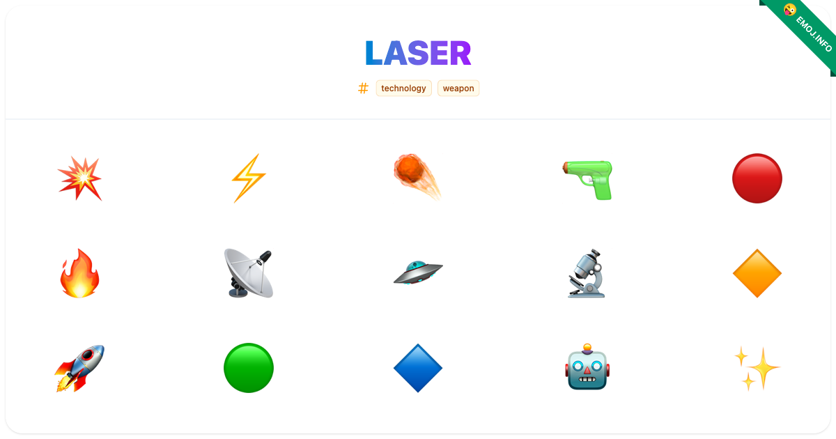 Laser Emojis 💥 ⚡ ☄️ | Meaning, Copy & Paste