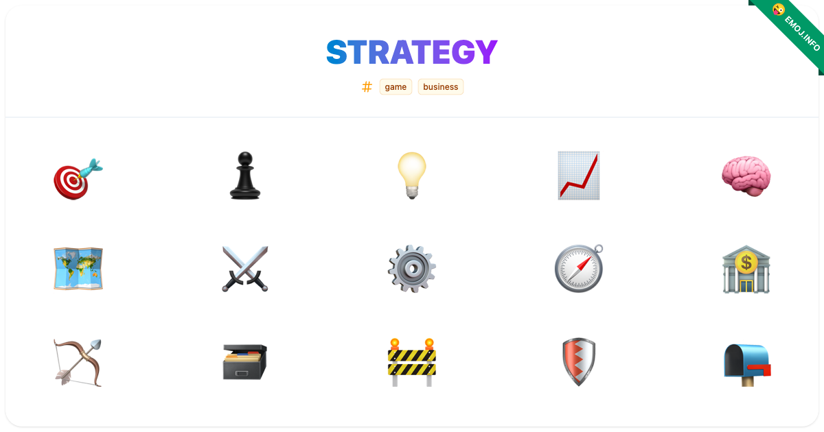 Strategy Emojis 🎯 ♟️ 💡 | Meaning, Copy & Paste