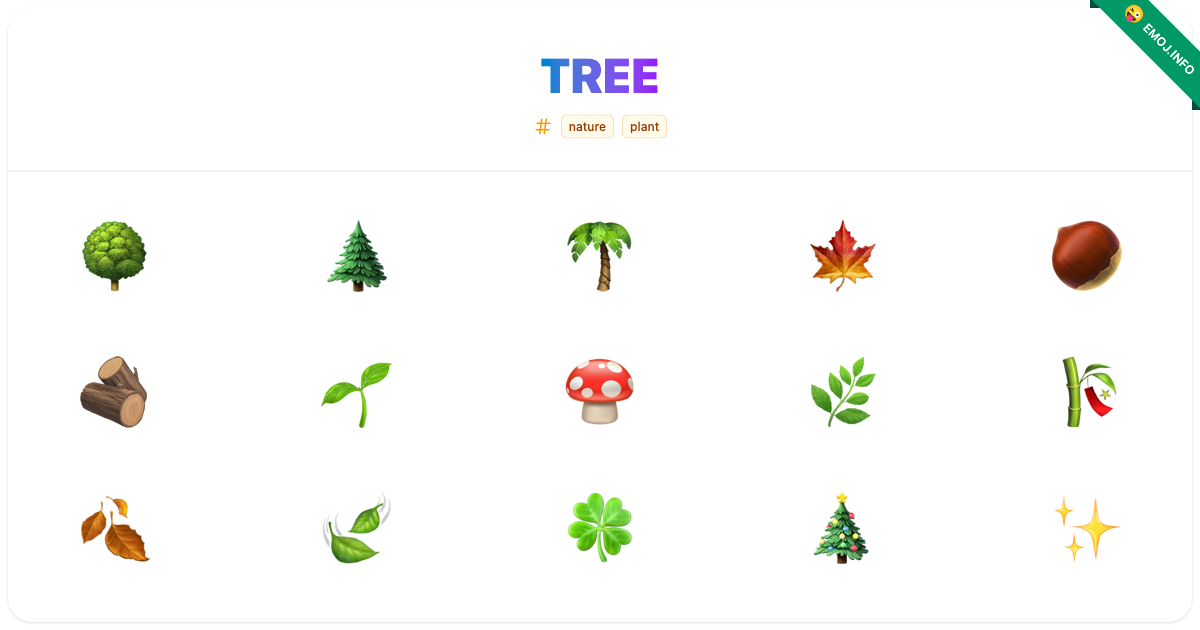 Tree Emojis 🌳 🌲 🌴 | Meaning, Copy & Paste