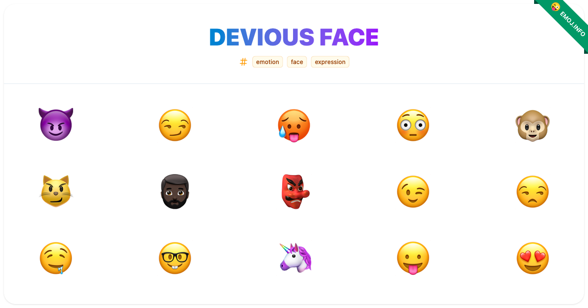 Devious Face Emojis 😈 😏 🥵 | Meaning, Copy & Paste