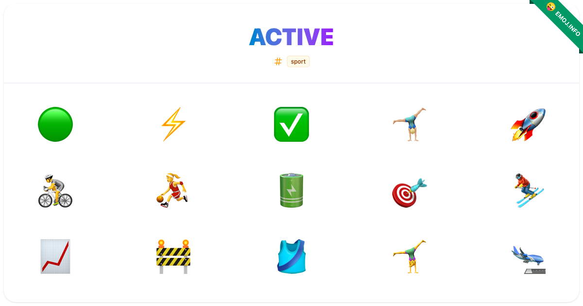 Active Emojis 🟢 ⚡ | Meaning, Copy & Paste