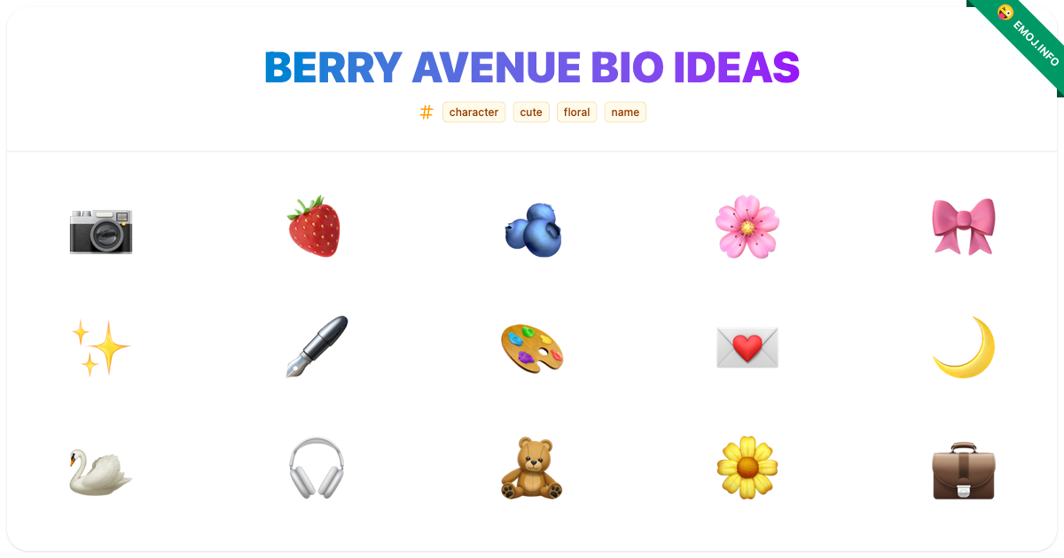 Berry Avenue Bio Ideas Emojis 📷 🍓 🫐 | Meaning, Copy & Paste