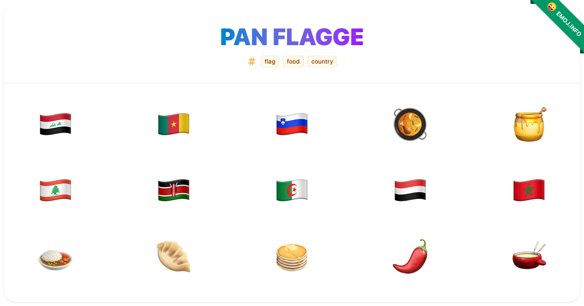 Pan Flagge Emojis 🇮🇶 🇨🇲 🇸🇮 | Meaning, Copy & Paste