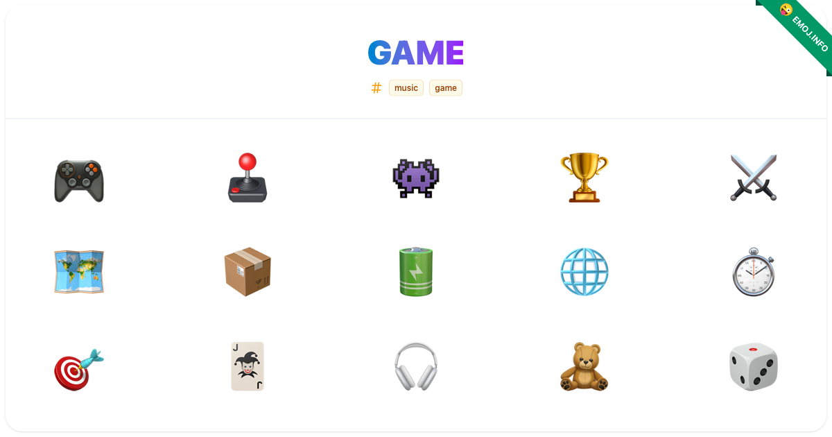 Game Emojis 🎮 🕹️ 👾 | Meaning, Copy & Paste