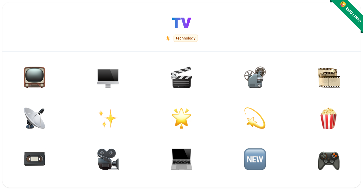 Tv Emojis 📺 🖥️ 🎬 | Meaning, Copy & Paste