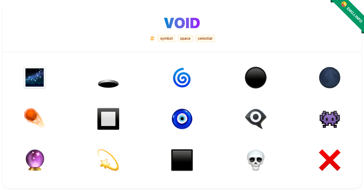 Void Emojis 🌌 🕳️ 🌀 | Meaning, Copy & Paste