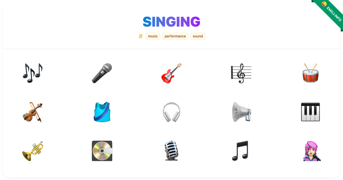 Singing Emojis 🎶 🎤 🎸 | Meaning, Copy & Paste