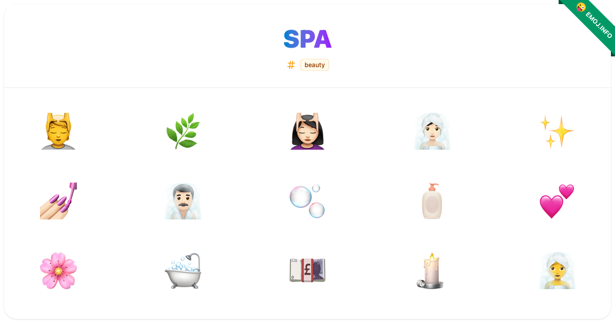 Spa Emojis 💆 🌿 💆🏻‍♀️ | Meaning, Copy & Paste