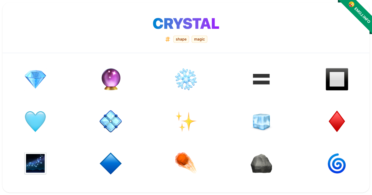 Crystal Emojis 💎 🔮 ️ | Meaning, Copy & Paste