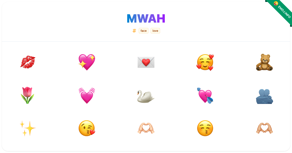 Mwah Emojis 💋 💖 💌 | Meaning, Copy & Paste