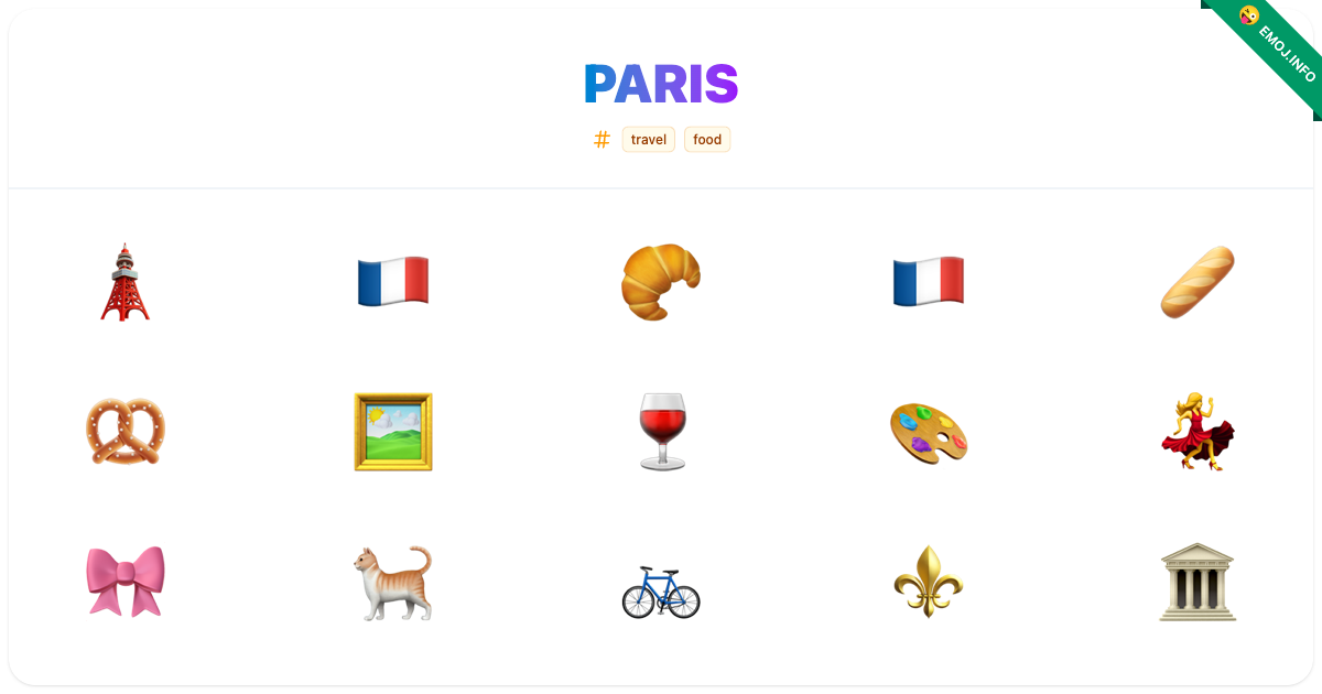 Paris Emojis 🗼 🇫🇷 🥐 | Meaning, Copy & Paste