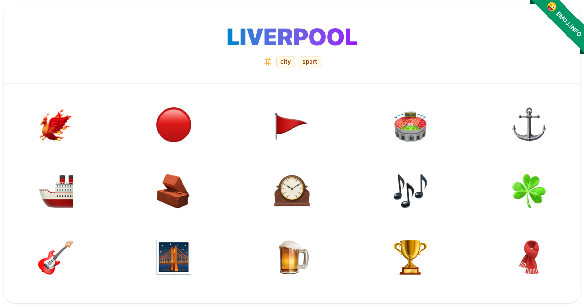 Liverpool Emojis 🐦‍🔥 🔴 🚩 | Meaning, Copy & Paste