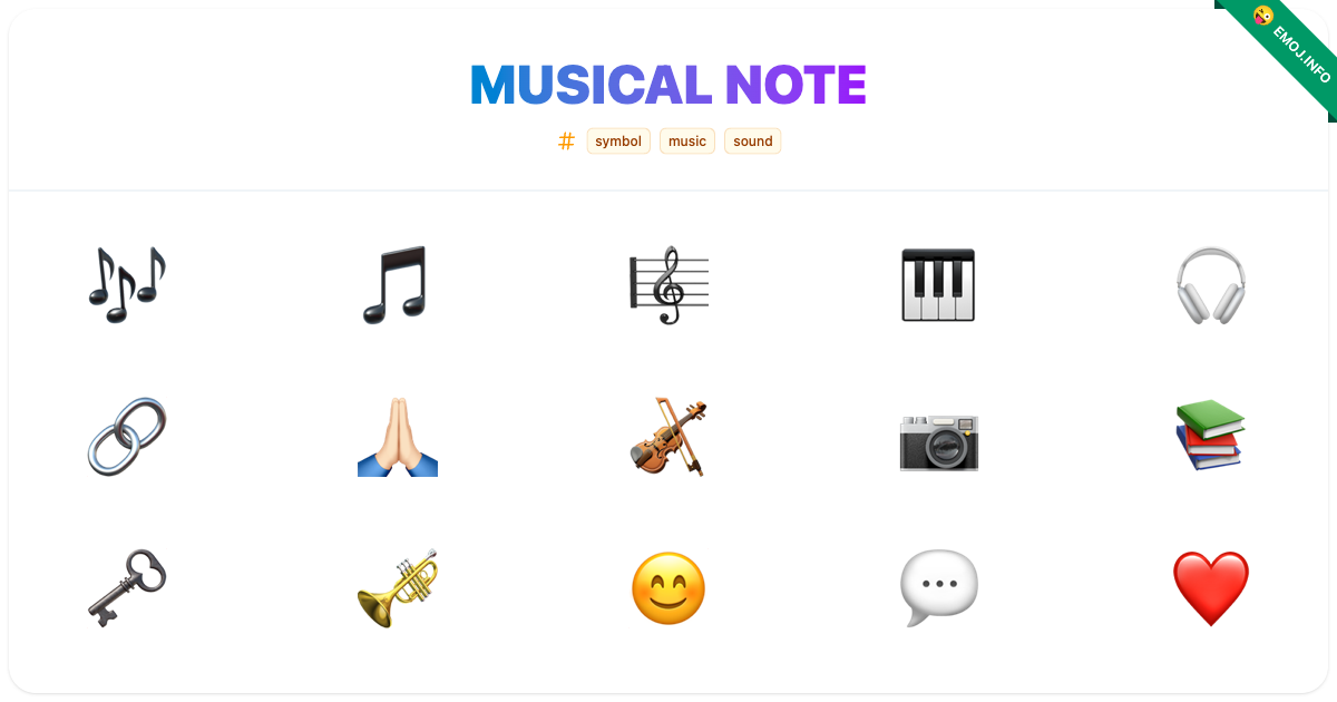 Musical Note Emojis 🎶 🎵 🎼 | Meaning, Copy & Paste