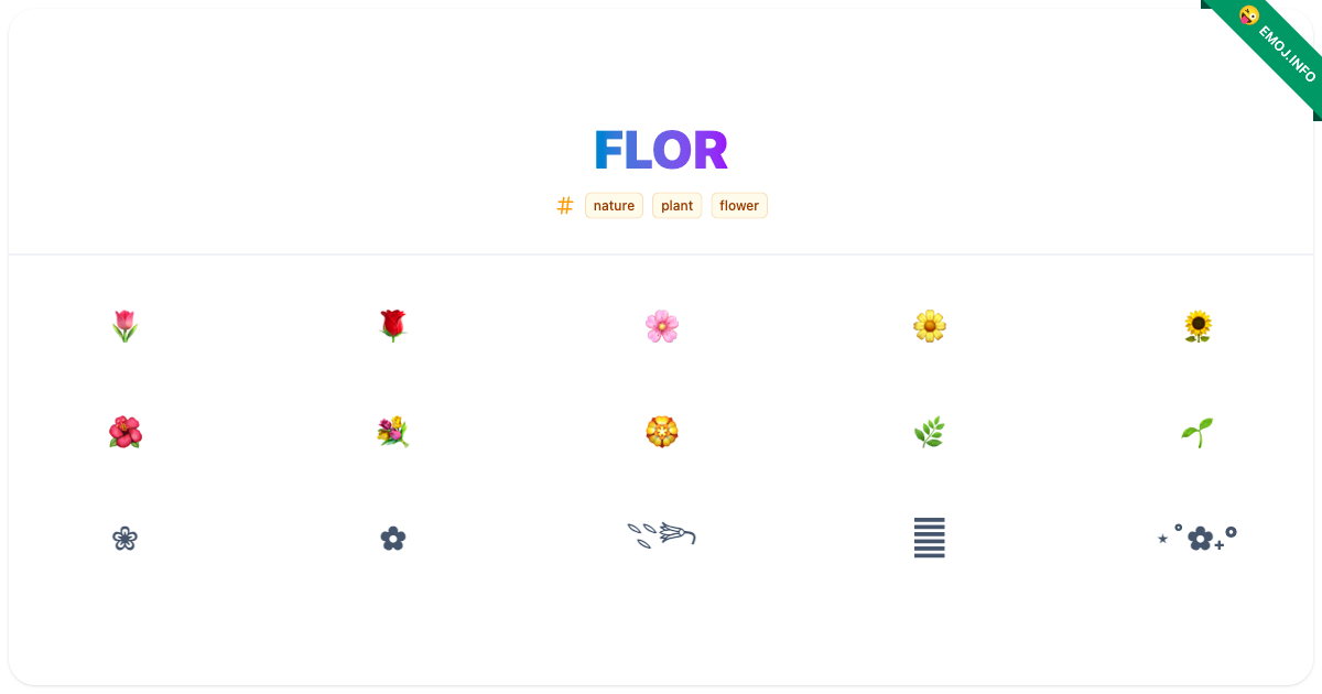 Flor Emojis 🌷 🌹 🌸 | Meaning, Copy & Paste
