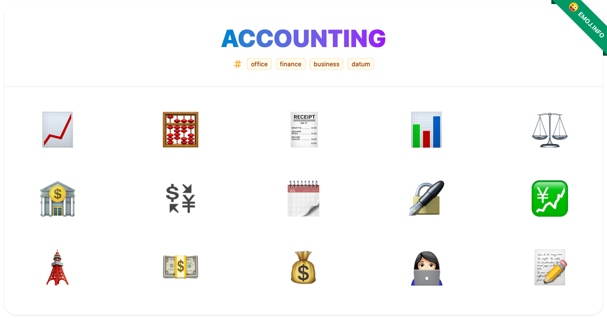 Accounting Emojis 📈 🧮 🧾 | Meaning, Copy & Paste