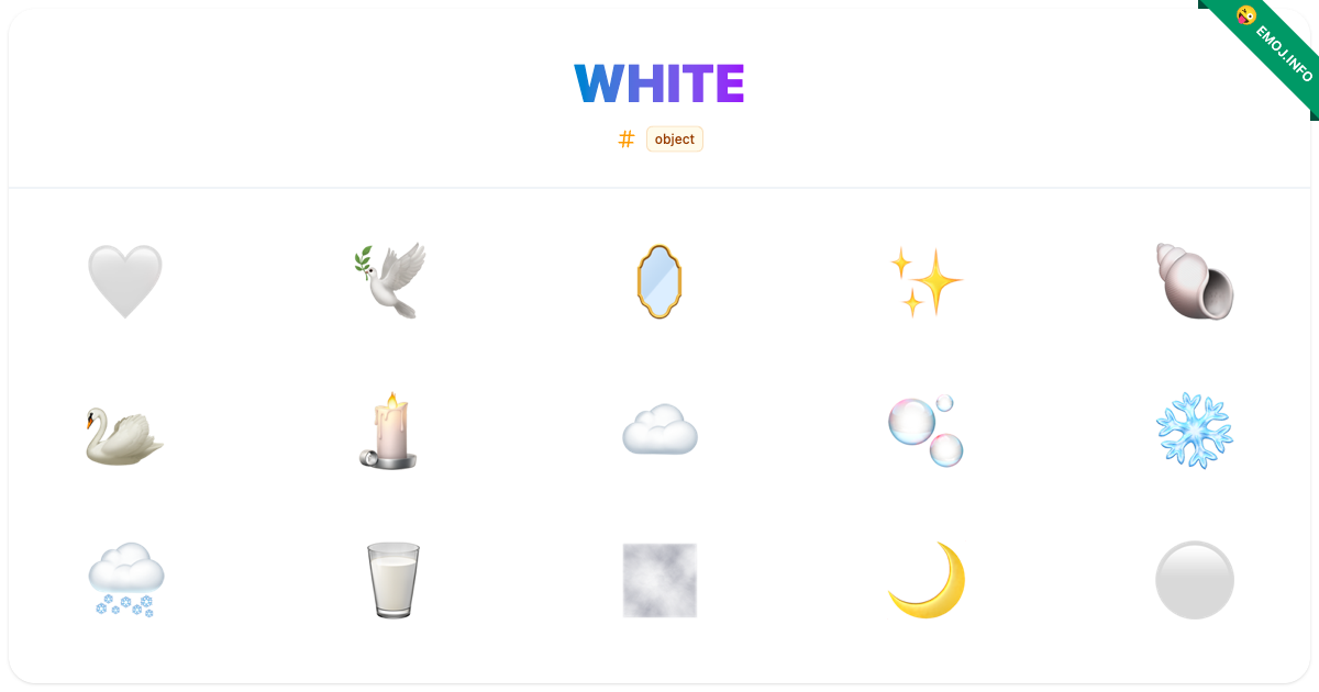 White Emojis ⬜ ️ | Meaning, Copy & Paste