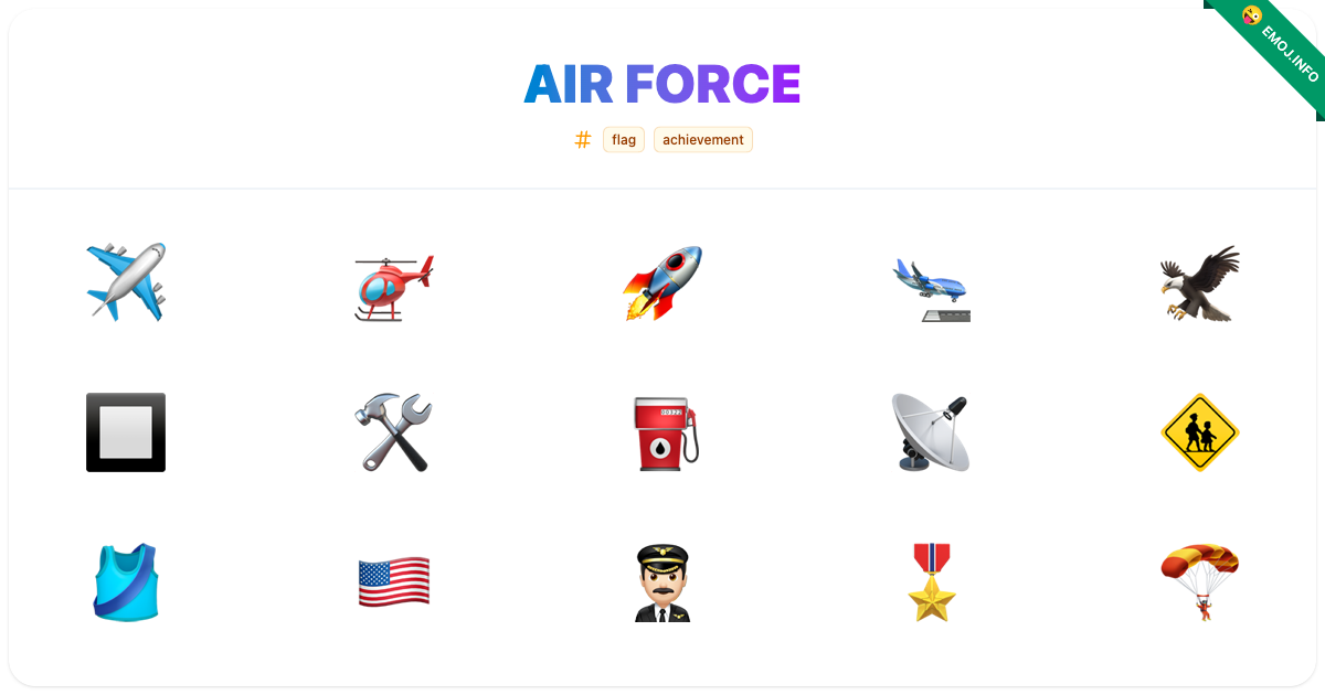 Air Force Emojis ️ 🚁 🚀 | Meaning, Copy & Paste
