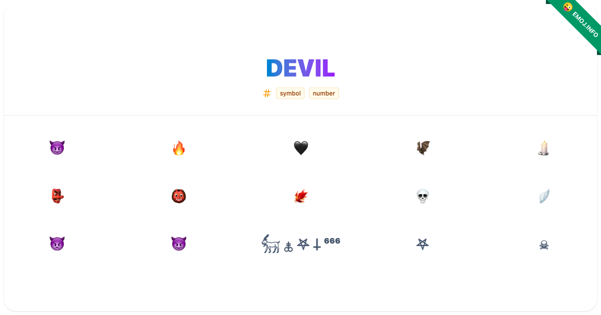 Devil Emojis 😈 🔥 🖤 | Meaning, Copy & Paste