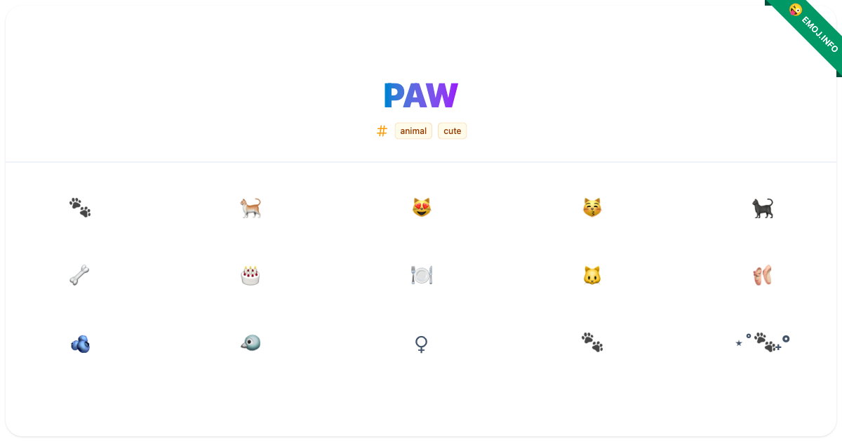 Paw Emojis 🐾 🐈 😻 | Meaning, Copy & Paste