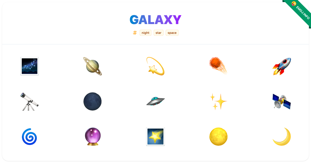 Galaxy Emojis 🌌 🪐 💫 | Meaning, Copy & Paste