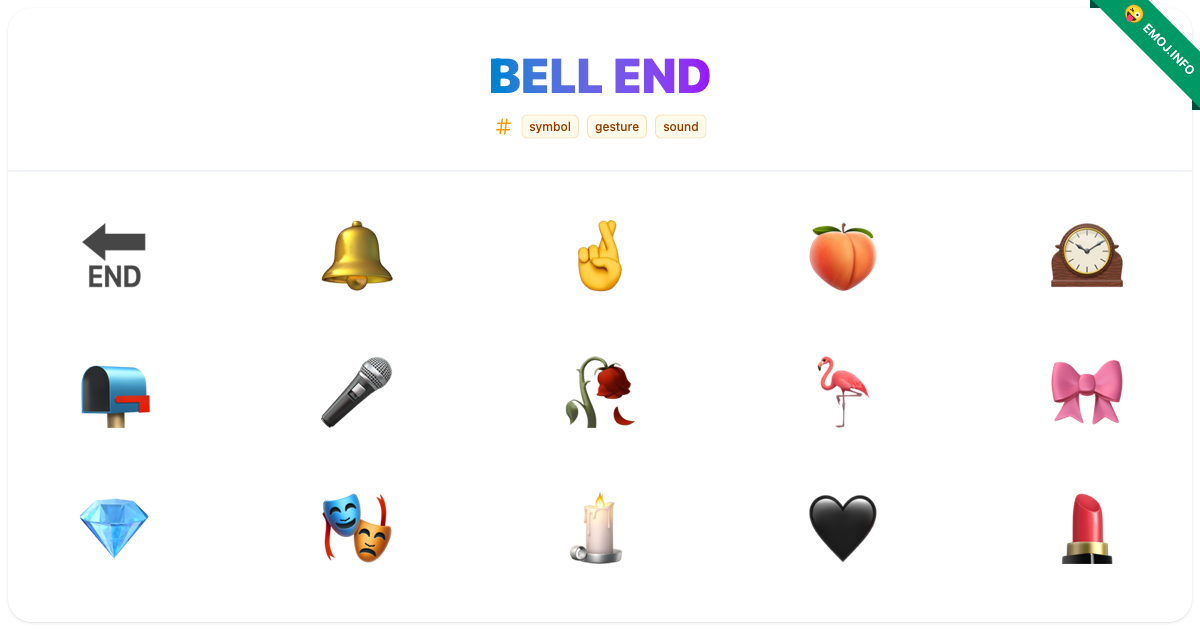 Bell End Emojis 🔚 🔔 🤞 | Meaning, Copy & Paste