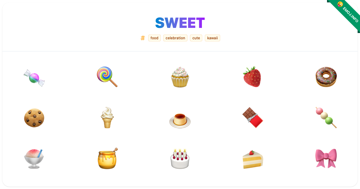 Sweet Emojis 🍬 🍭 🧁 | Meaning, Copy & Paste