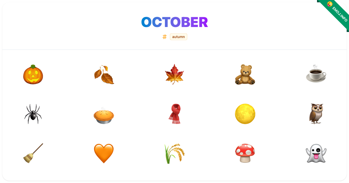 October Emojis 🎃 🍂 🍁 | Meaning, Copy & Paste