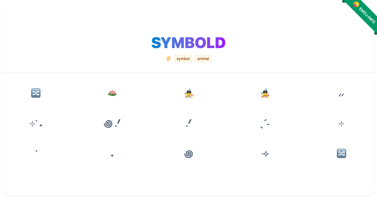 Symbold Emojis 🔀 🪷 🤹 | Meaning, Copy & Paste