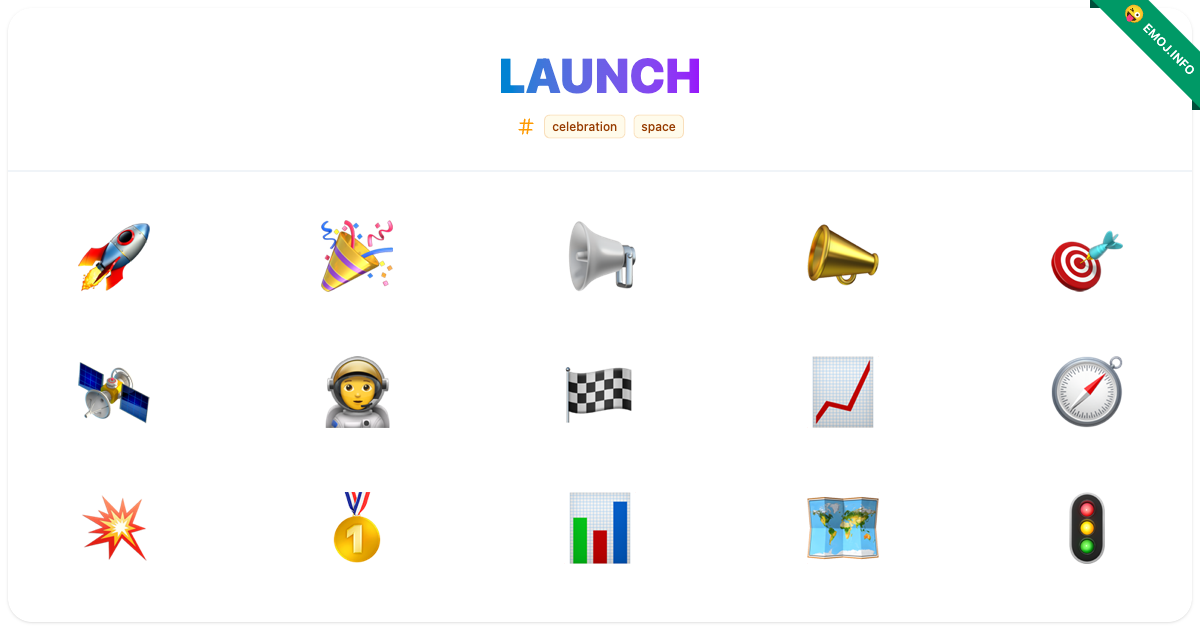 Launch Emojis 🚀 🎉 📢 | Meaning, Copy & Paste