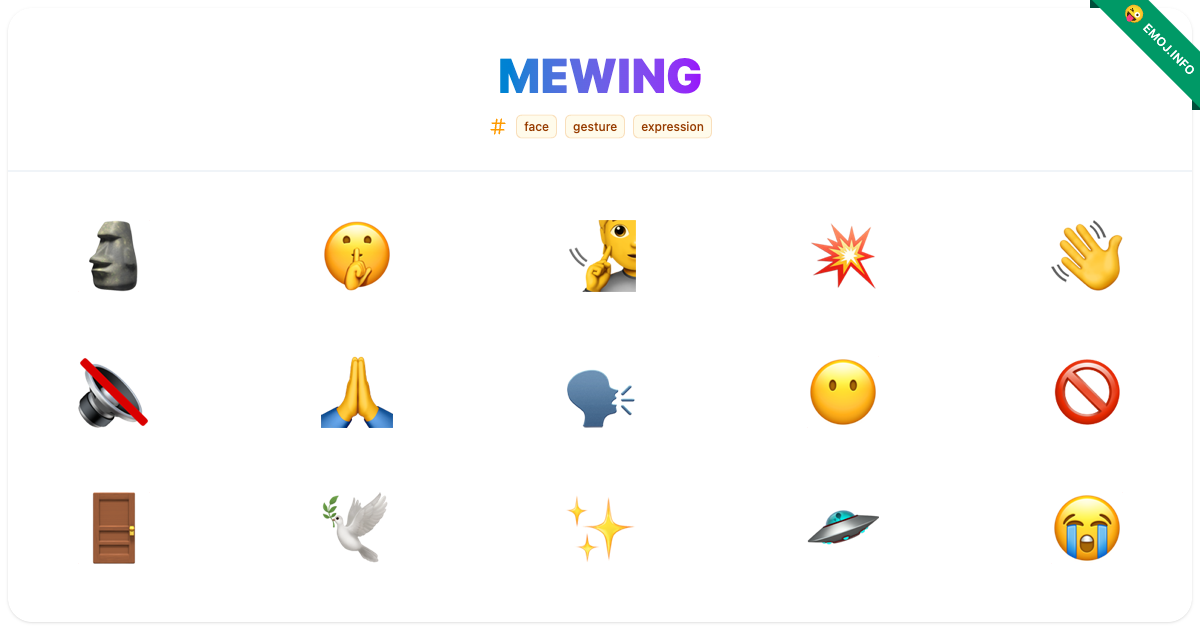 Mewing Emojis 🗿 🤫 🧏 | Meaning, Copy & Paste