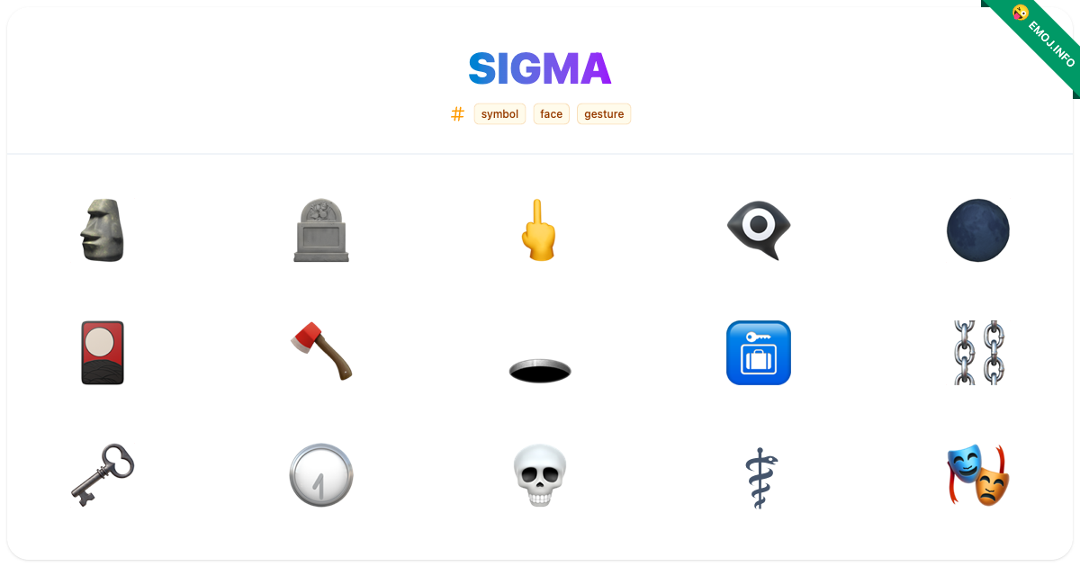 Sigma Emojis 🗿 🪦 🖕 | Meaning, Copy & Paste