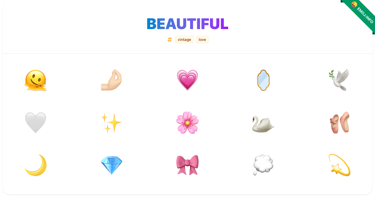Beautiful Emojis 🫠 🤌🏻 💗 | Meaning, Copy & Paste
