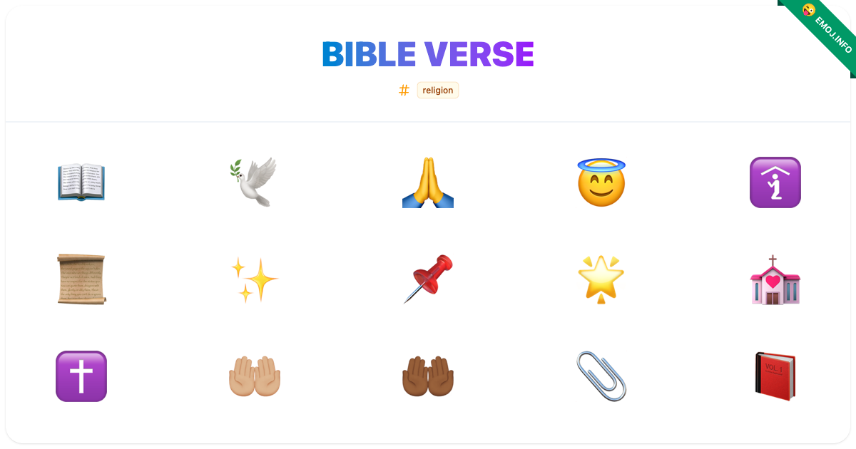 Bible Verse Emojis 📖 🕊️ 🙏 | Meaning, Copy & Paste