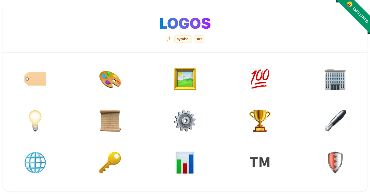 Logos Emojis 🏷️ 🎨 🖼️ | Meaning, Copy & Paste