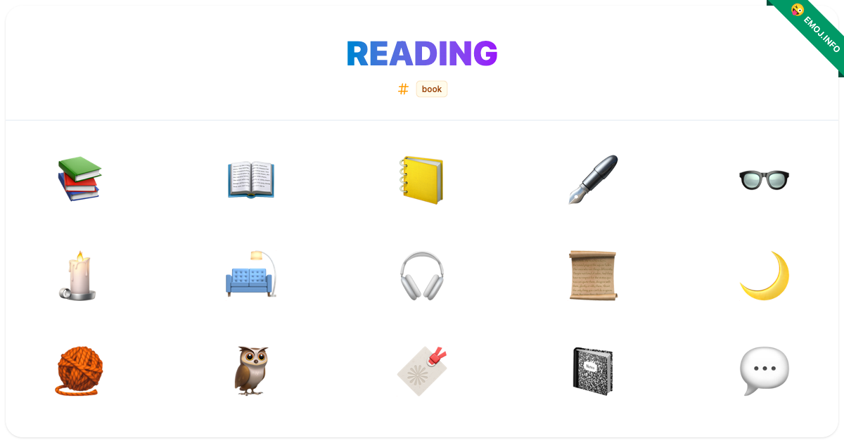Reading Emojis 📚 📖 📒 | Meaning, Copy & Paste