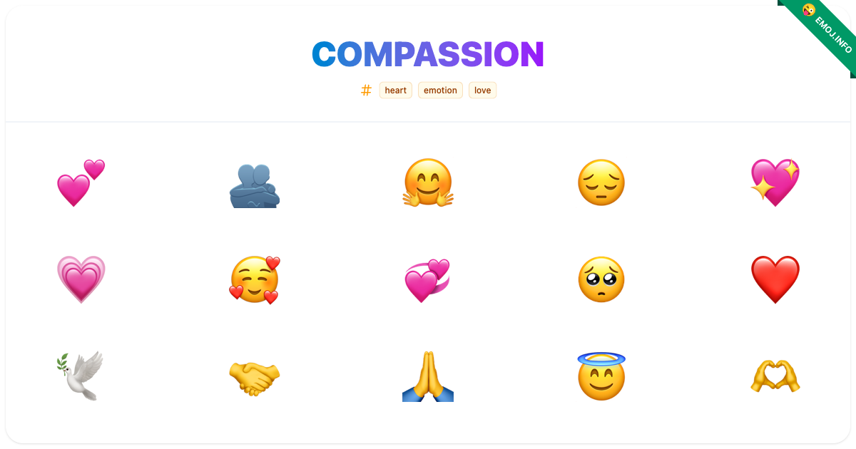 Compassion Emojis 💕 🫂 🤗 | Meaning, Copy & Paste