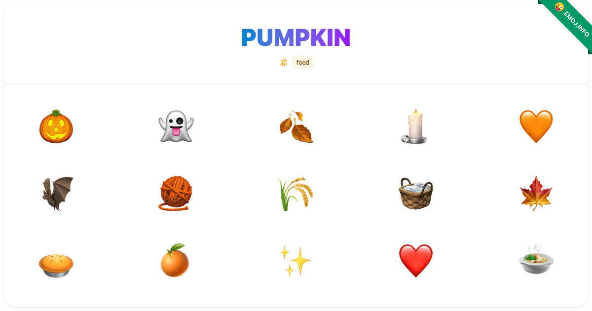Pumpkin Emojis 🎃 👻 🍂 | Meaning, Copy & Paste