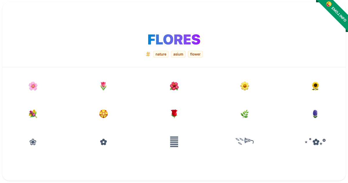 Flores Emojis 🌸 🌷 🌺 | Meaning, Copy & Paste