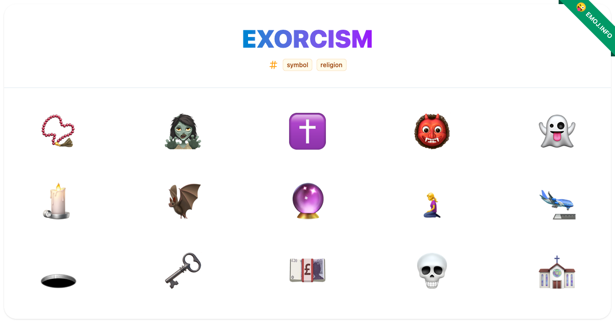 Exorcism Emojis 📿 🧟‍♀️ ️ | Meaning, Copy & Paste